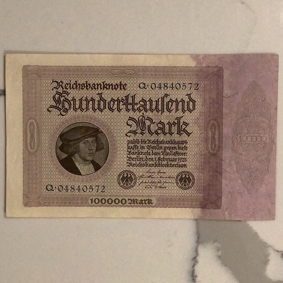 Other | Rare Ww1 German 10000 Mark Reichsmark Bank Note 1923 | Poshmark